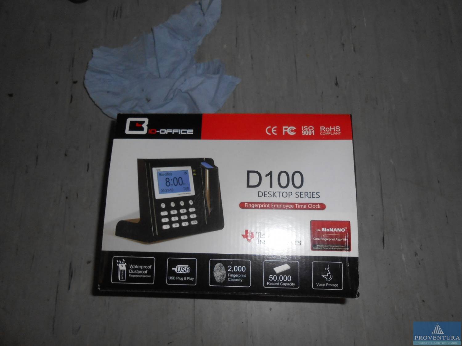 Zeiterfassungssystem Bio Office D100 Desktop Series