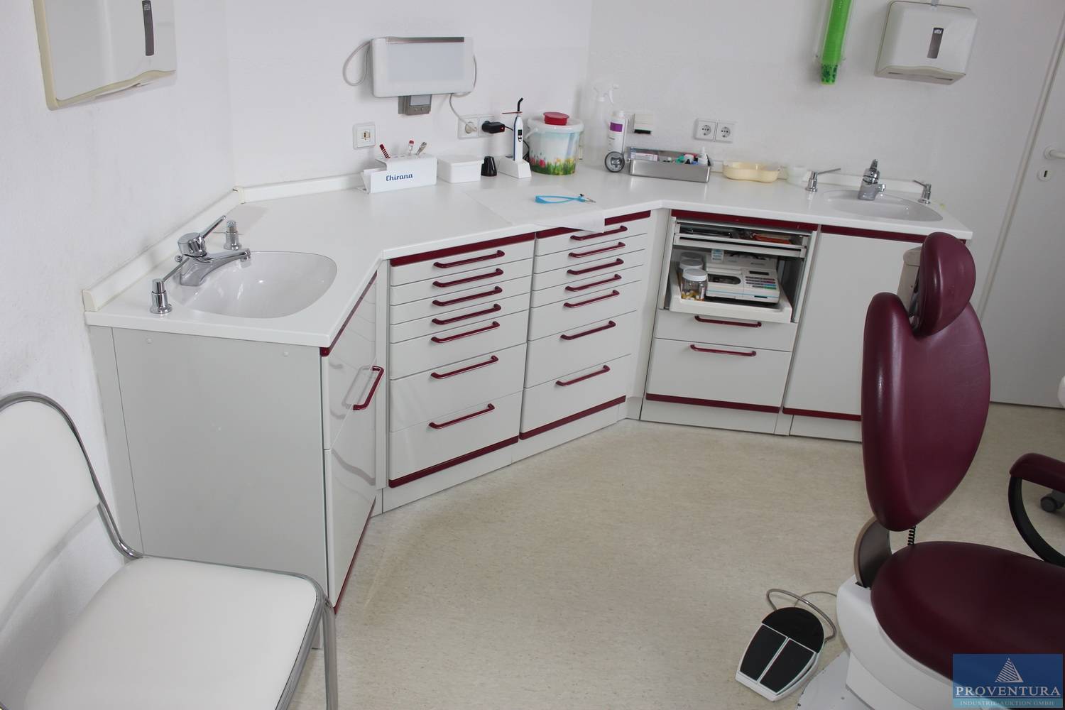 Dental-Arbeitsplatzzeile KARL BAISCH 2-fach 45° angewinkelt
