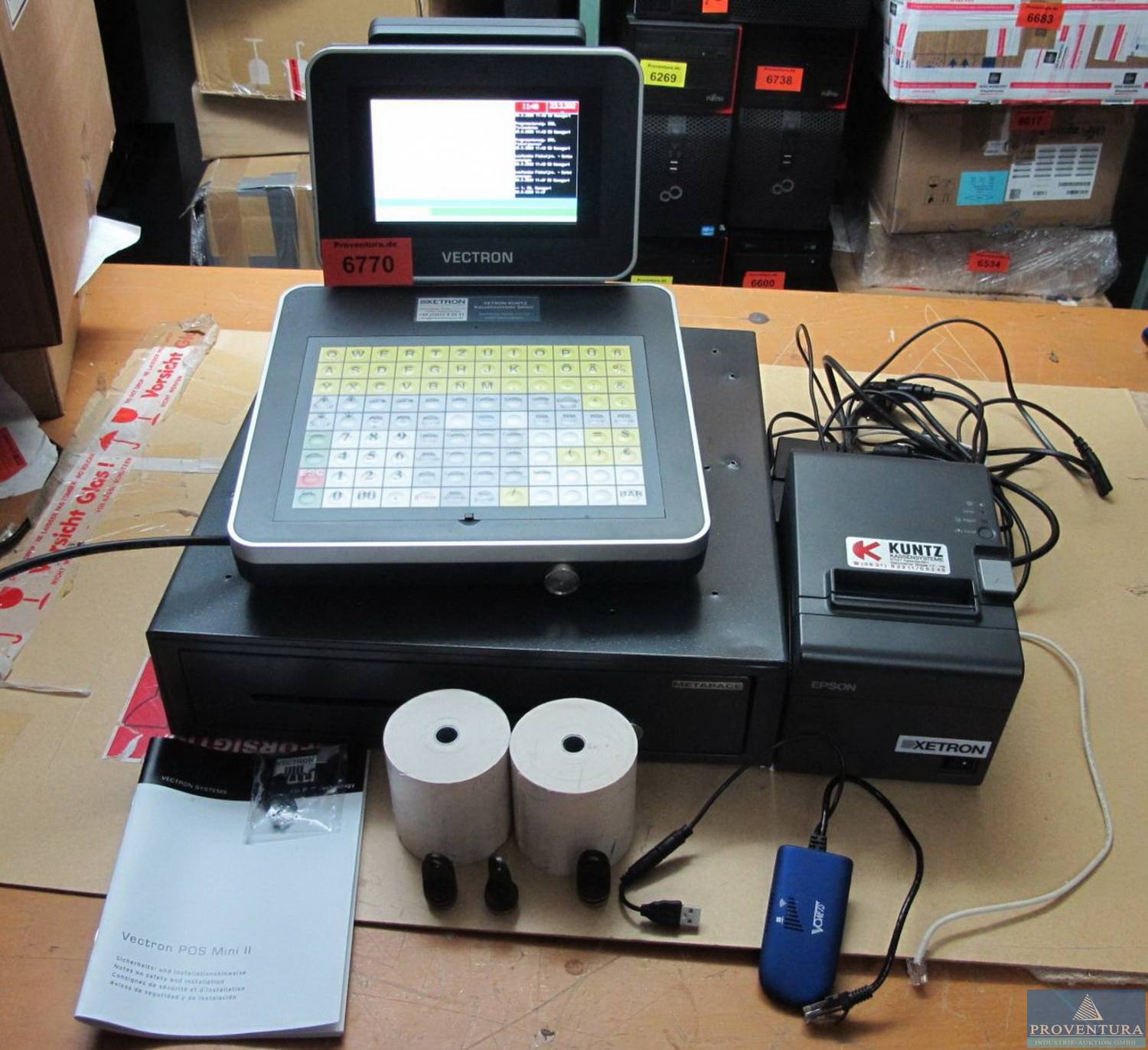 PC-System aus ehemaligen Kassenarbeitsplatz VECTRON Pos Mini 2