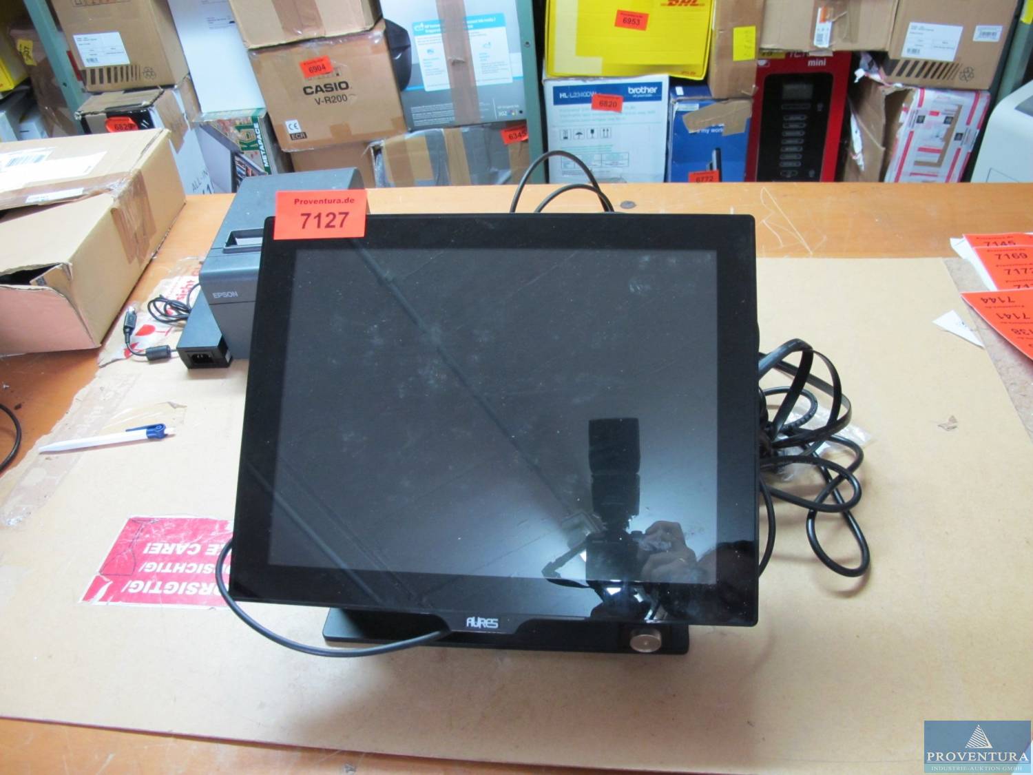 PC-System aus ehemaligem Kassenarbeitsplatz AURES Yuno 151