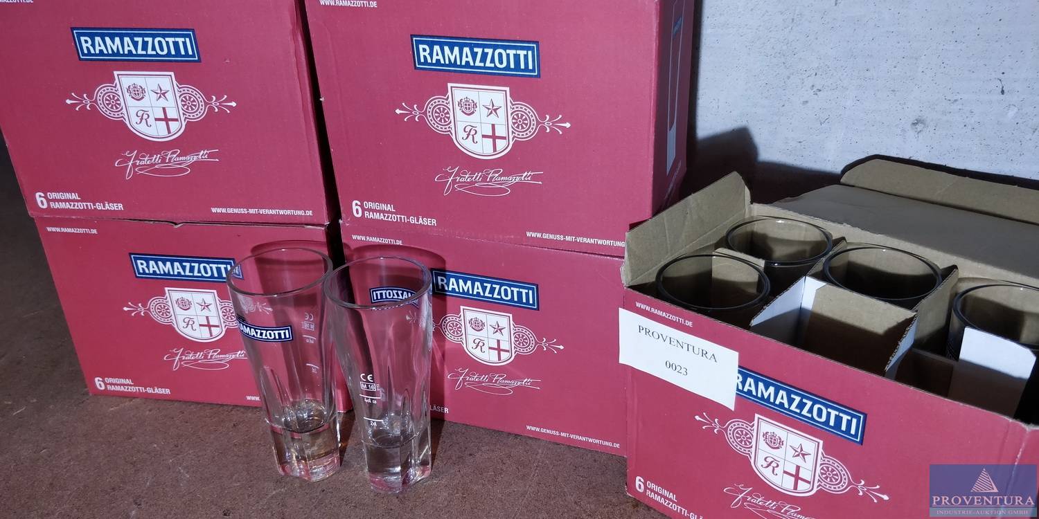 Ramazotti Gläser - 30 Stk. OVP (5 Kartons à 6)