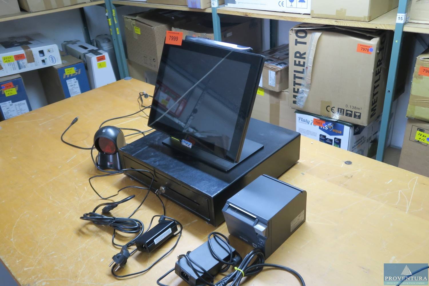 PC-System aus ehemaligem Kassenarbeitsplatz AURES Yuno 151