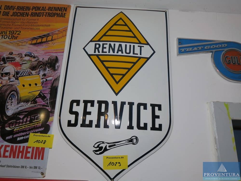 Blechschild RENAULT Service