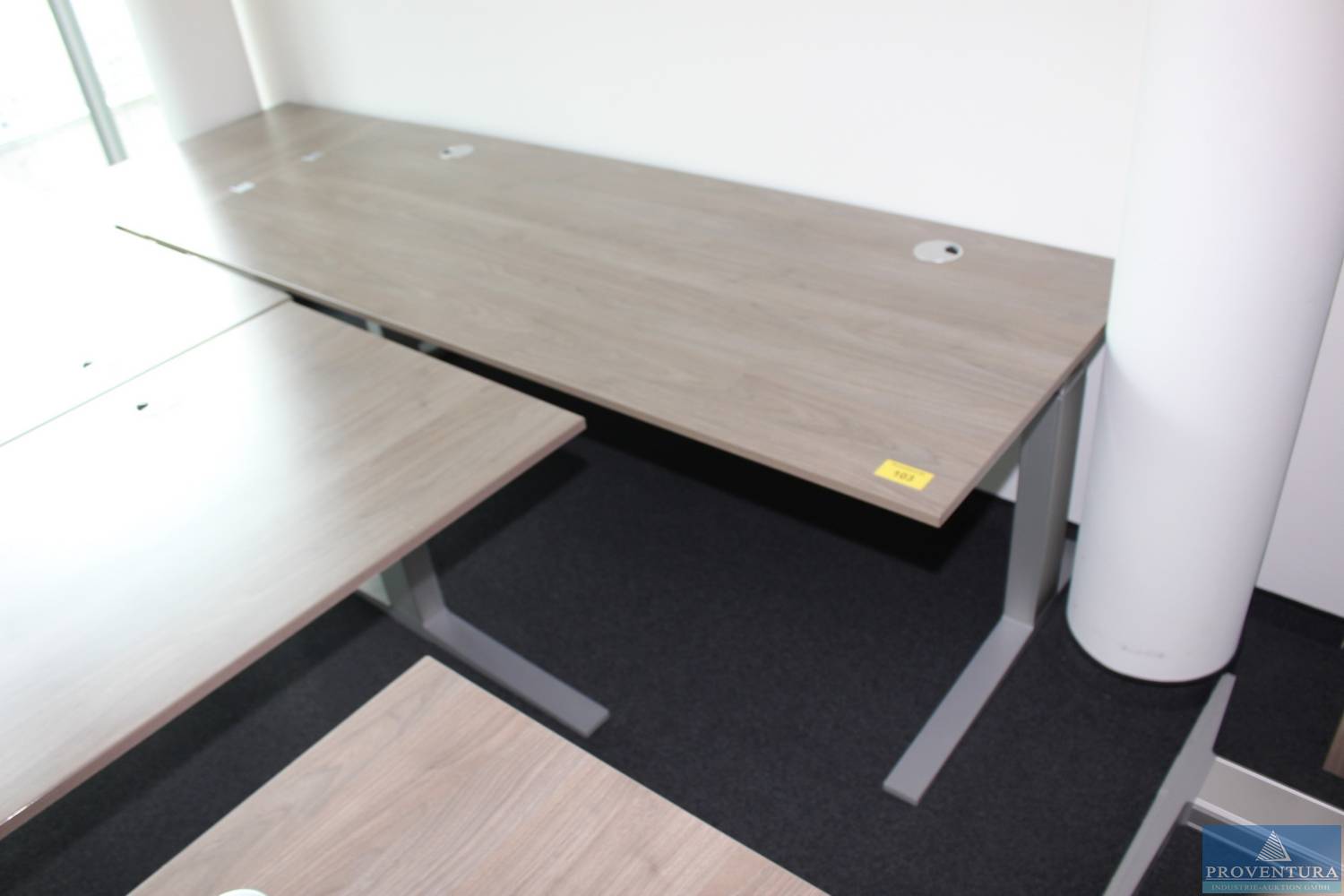 Schreibtisch BENE Dekor Akazie ca. 200x80 cm, Beistelltisch, Rollcontainer