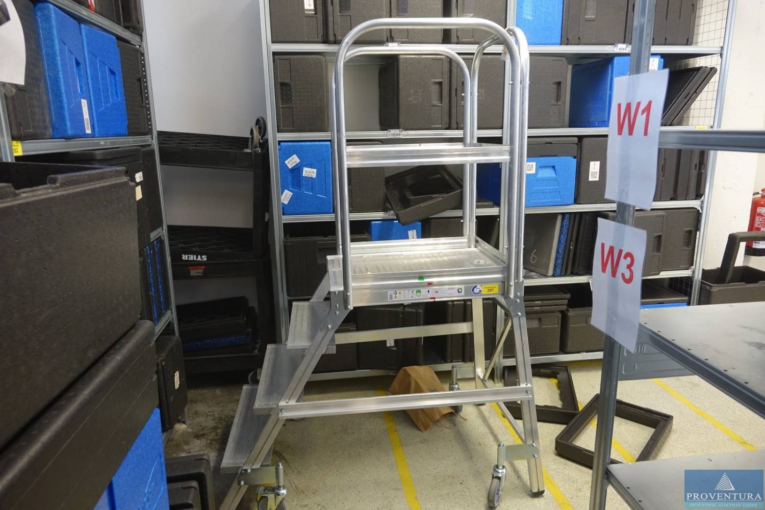 Alu-Podest-Rollleiter GÜNZBURGER Steigtechnik MUNK 50104