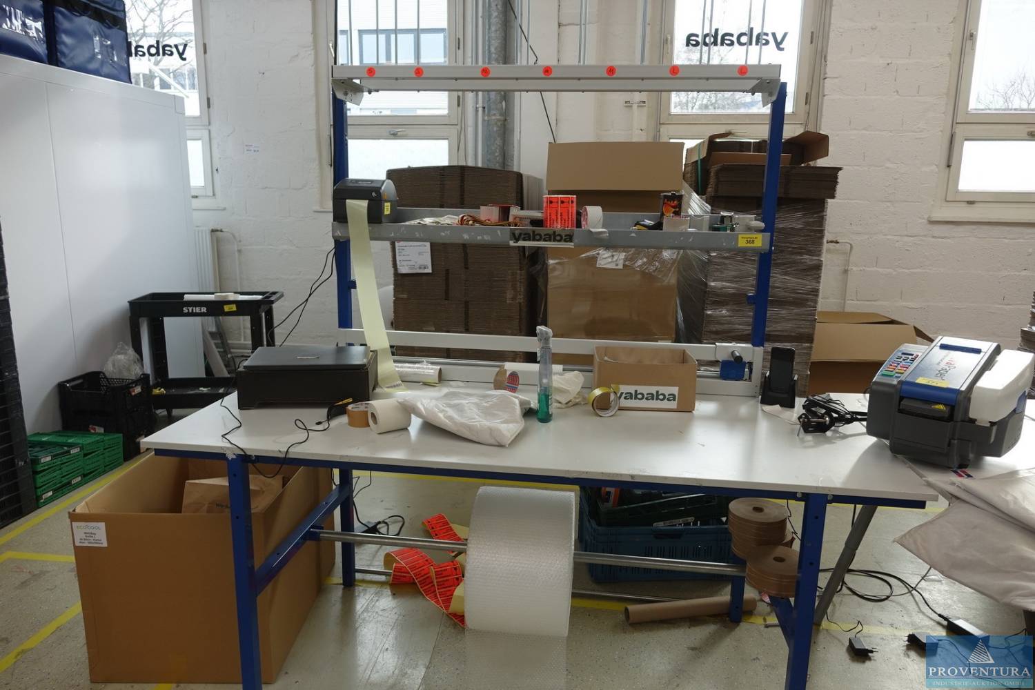 Packtisch mit Aufbau