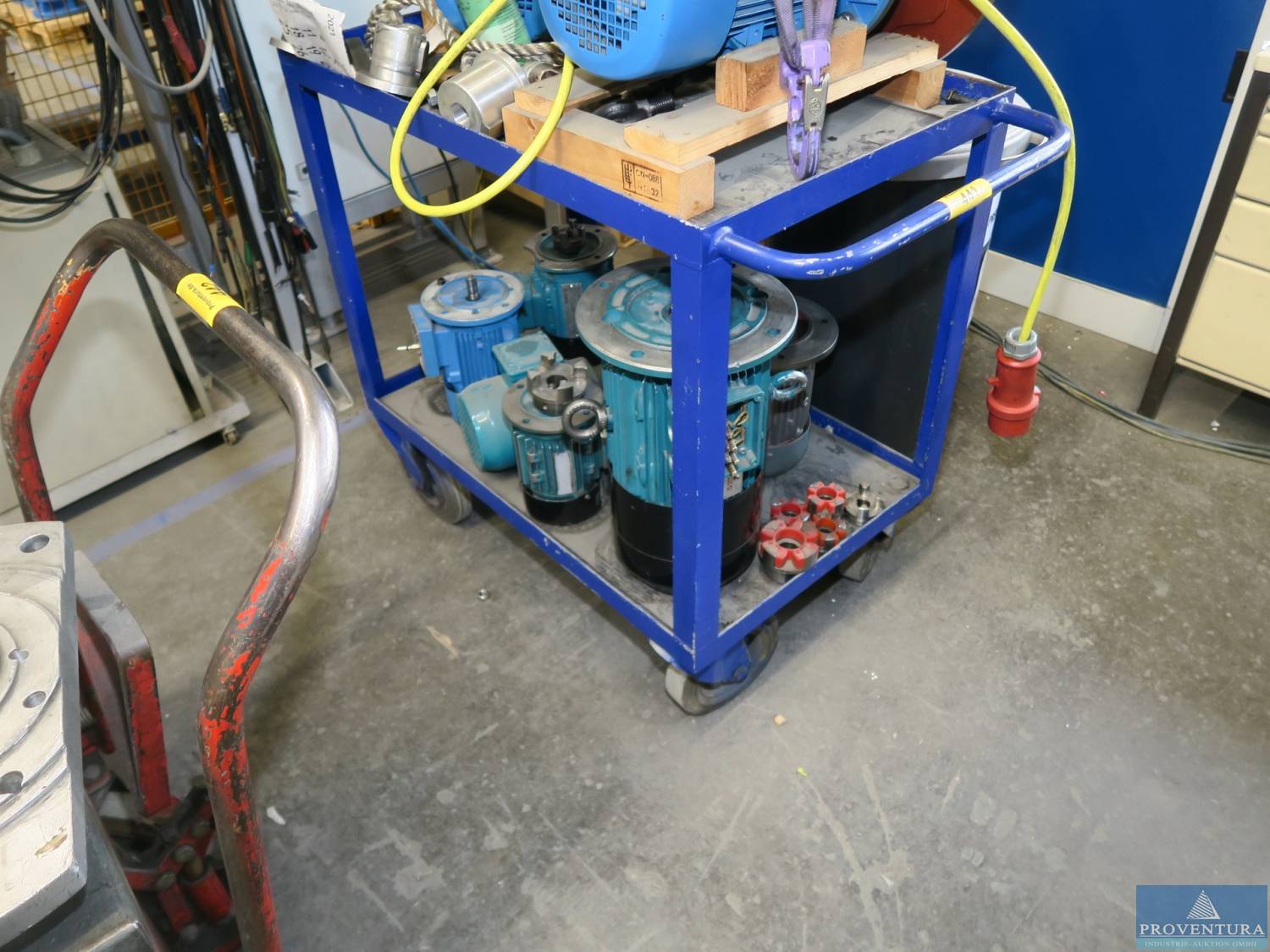 Etagenwagen Metall blau 2 Ebenen ca. 50x90x85h cm