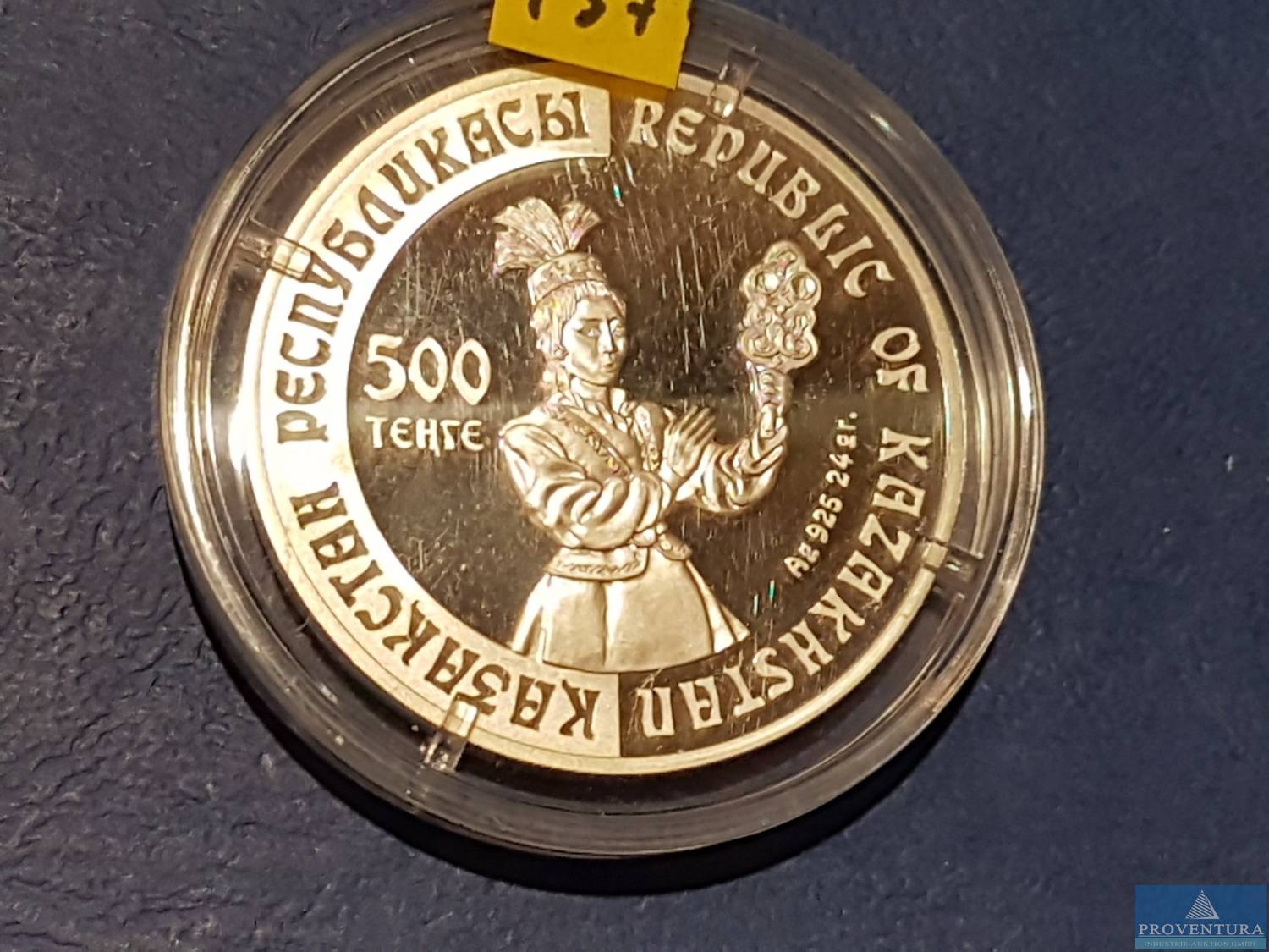 Silbermünze Kasachstan 500 Tenge Assa Tayak 2002 pp