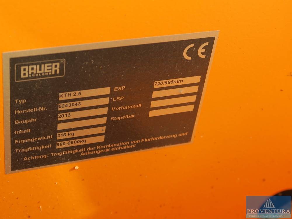 Teleskoplader BAUER KTH 2.5