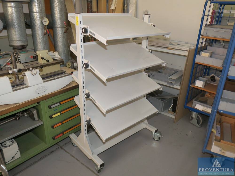 Rollregal Metall lichtgrau ca. 90x160hx60t cm