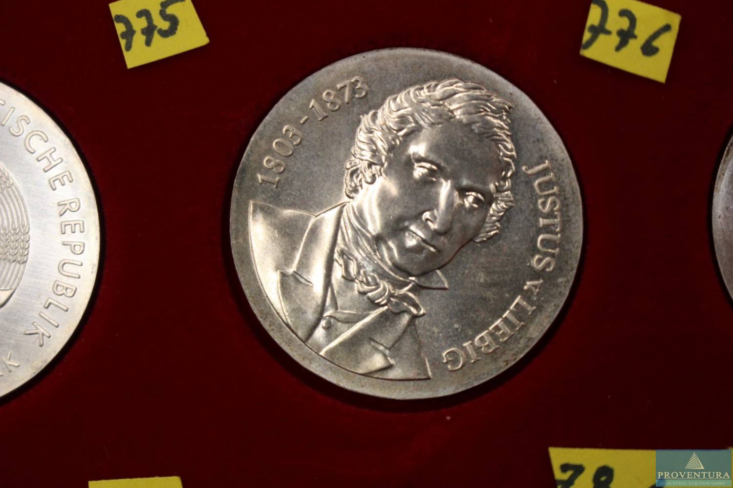 Silbermünze DDR 10 Mark Justus von Liebig 1978