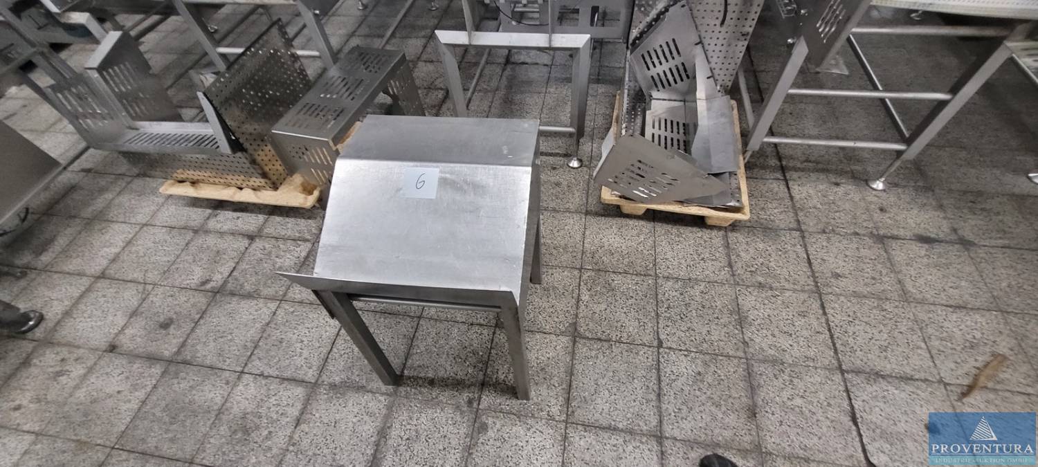 Edelstahl Ablage Hocker ca 500 x 500 x 500