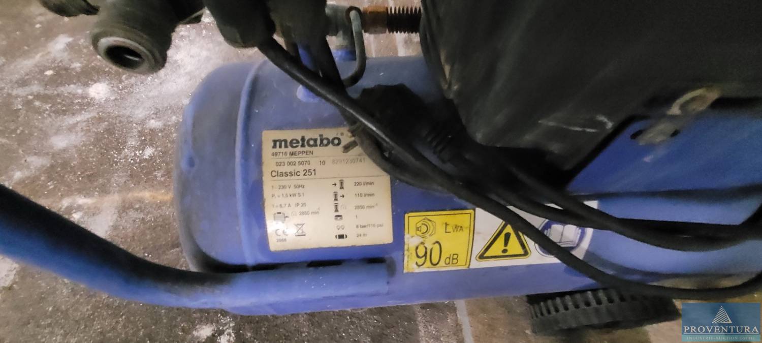 Mobil-Kompressor/ mobile air compressor METABO Classic 251