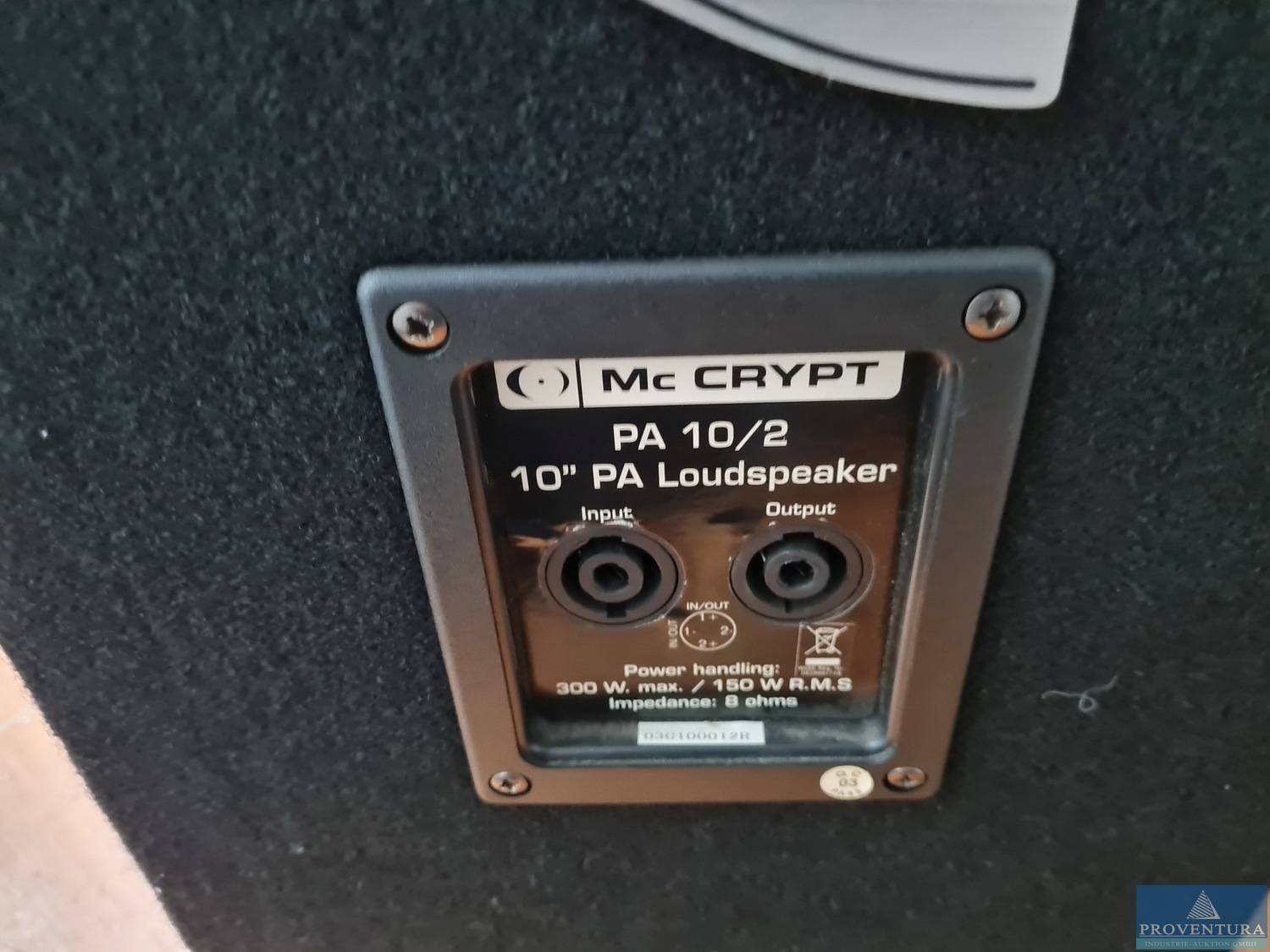 Lautsprecher MC CRYPT 10" PA Loudspeaker PA 10/2