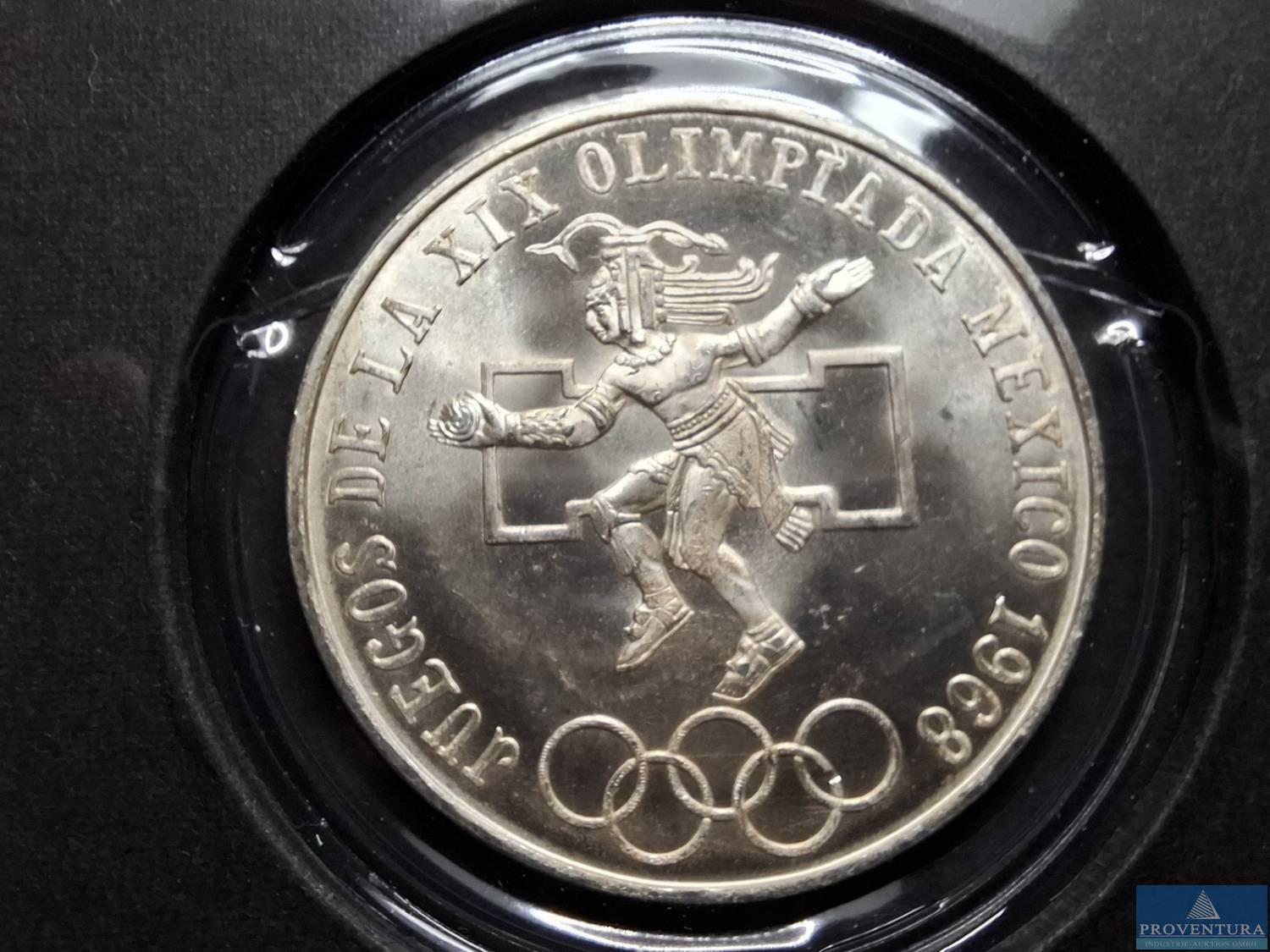 Silbermünze Mexiko 25 Pesos 1964 Olympiade Silber .720 22.5 gr Rauhgewicht