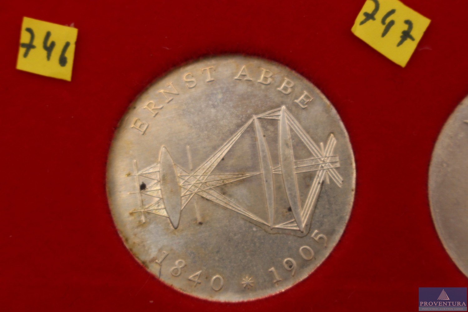 Silbermünze DDR 20 Mark Ernst Abbe 1980