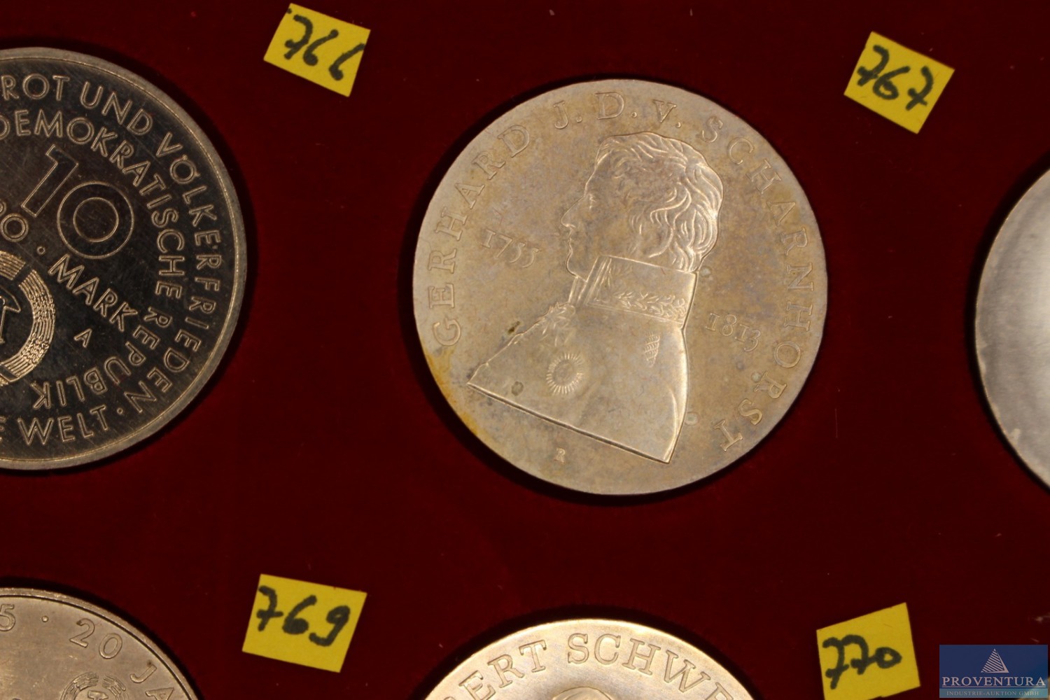 Silbermünze DDR 10 Mark Gerhard J.D. v. Scharnhorst 1980