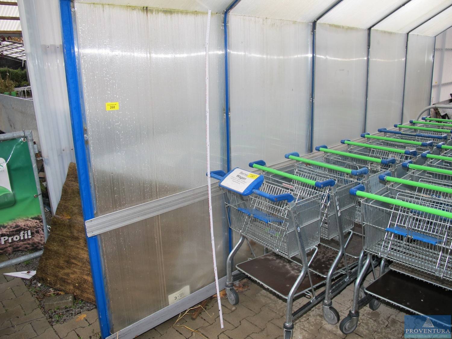 Unterstand für Einkaufswagen