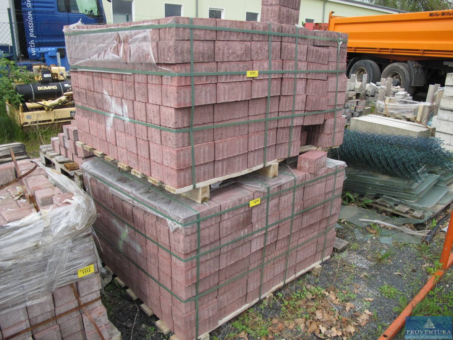 Betonpflaster rot